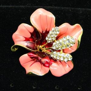 Jewelry | Hot Pink Hibiscus Flower Pin | Poshmark